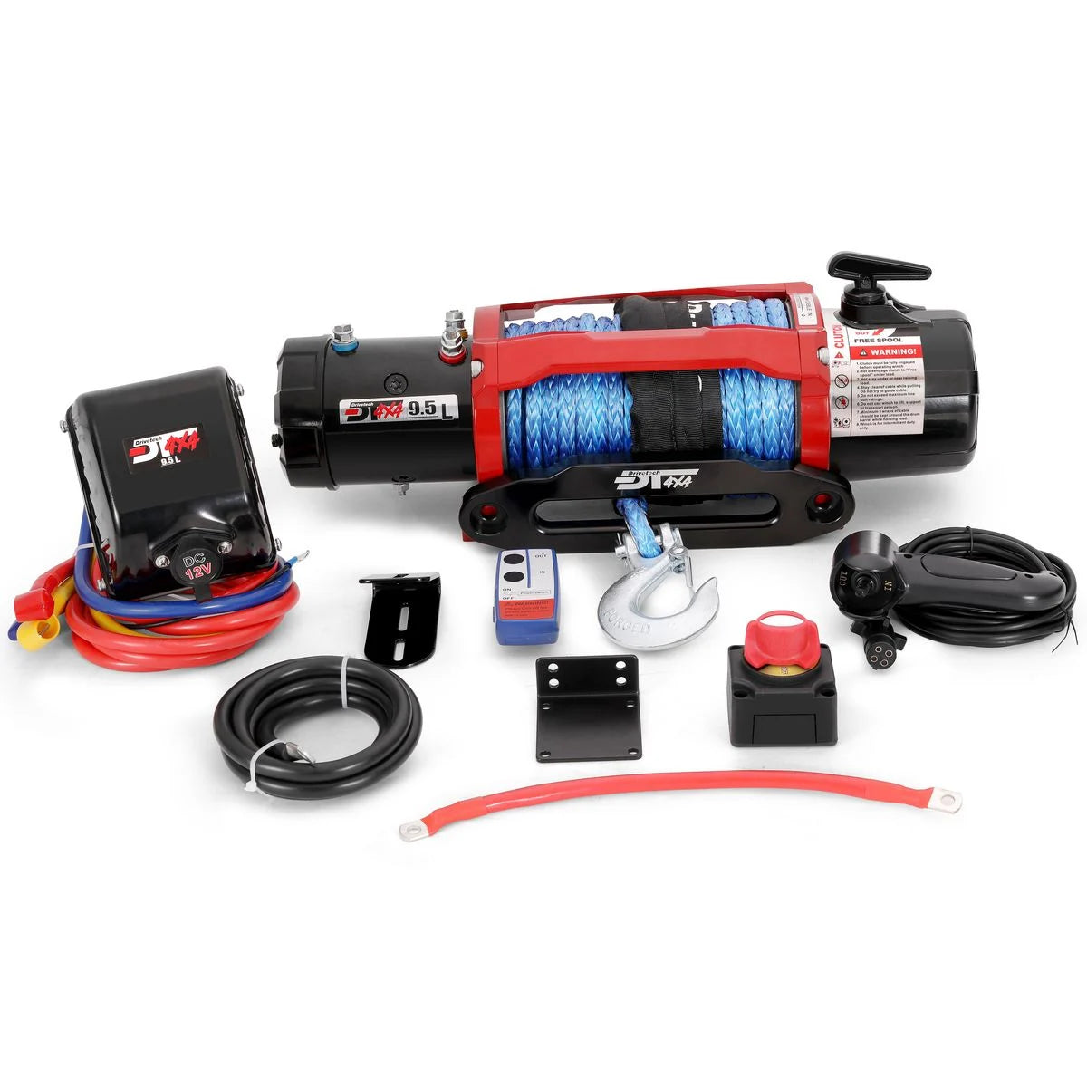 Drivetech 4X4 12000lb 12V 4X4 Winch with Synthetic Rope - DTW1200012VD ...